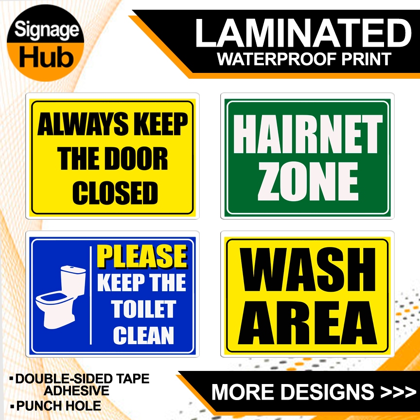 STORE SIGNAGE | Laminated Signage | A4 ( 8" X 11" inches ) | Waterproof ...