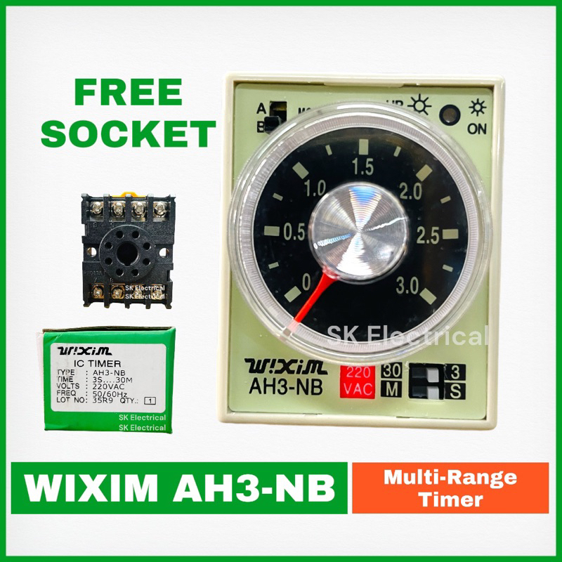 WIXIM AH3-NB Multi-Range Timer | IC Timer | SK Electrical | Shopee ...