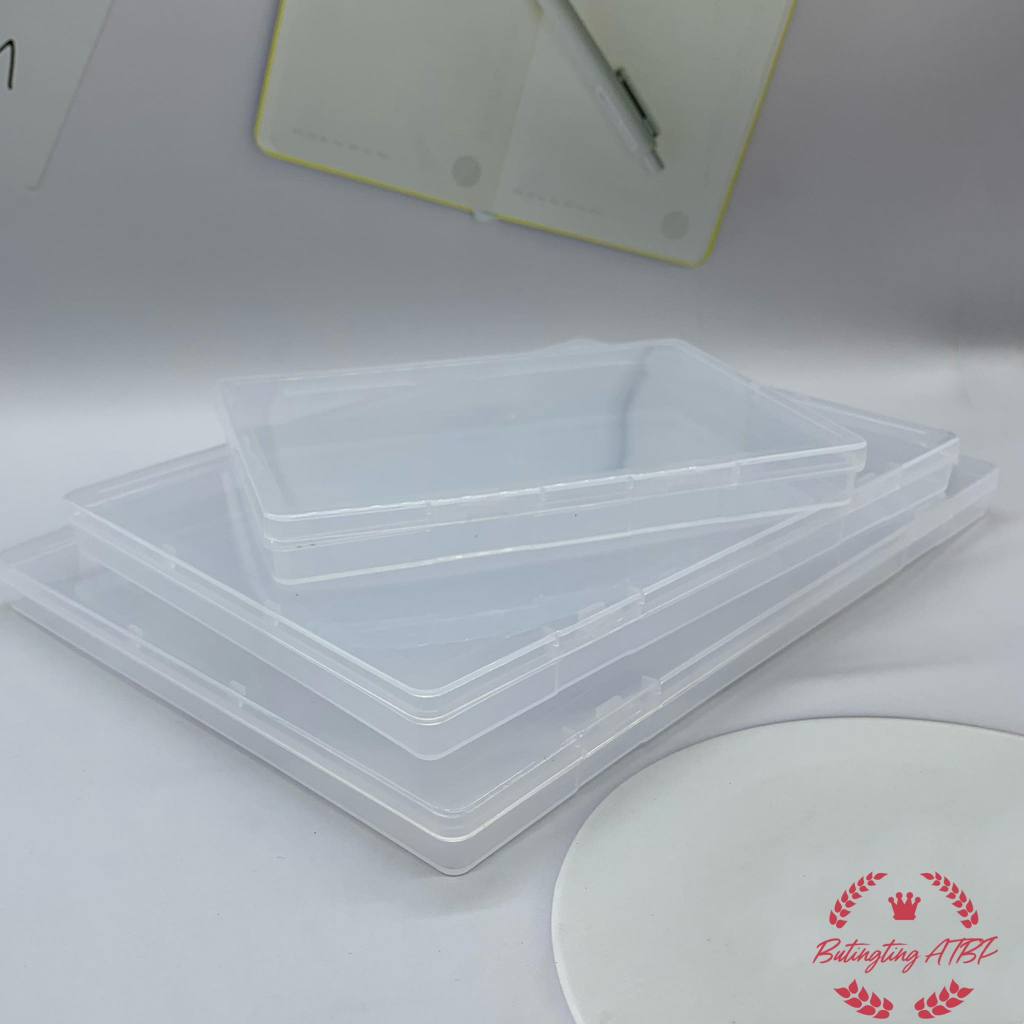 Empty Transparent Storage box clear rectangle plastic | Shopee Philippines