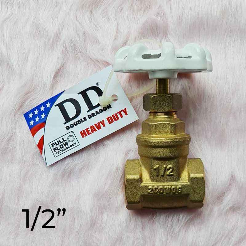 HEAVY DUTY DD Gate Valve 1/2", 3/4", 1" (Brass Gate Valve) | Shopee ...