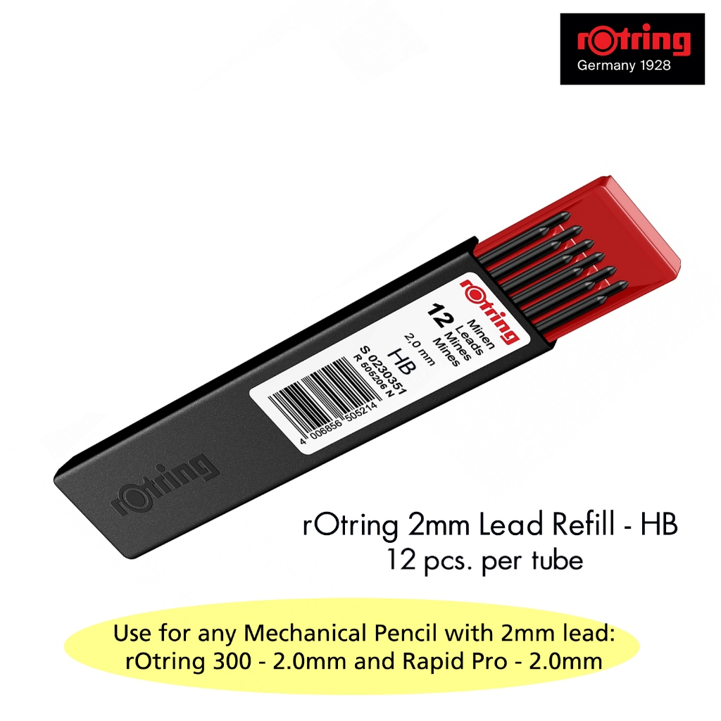 rOtring 300 High-end Mechanical Pencil Hexagonal body 0.5/2.0 mm Black ...