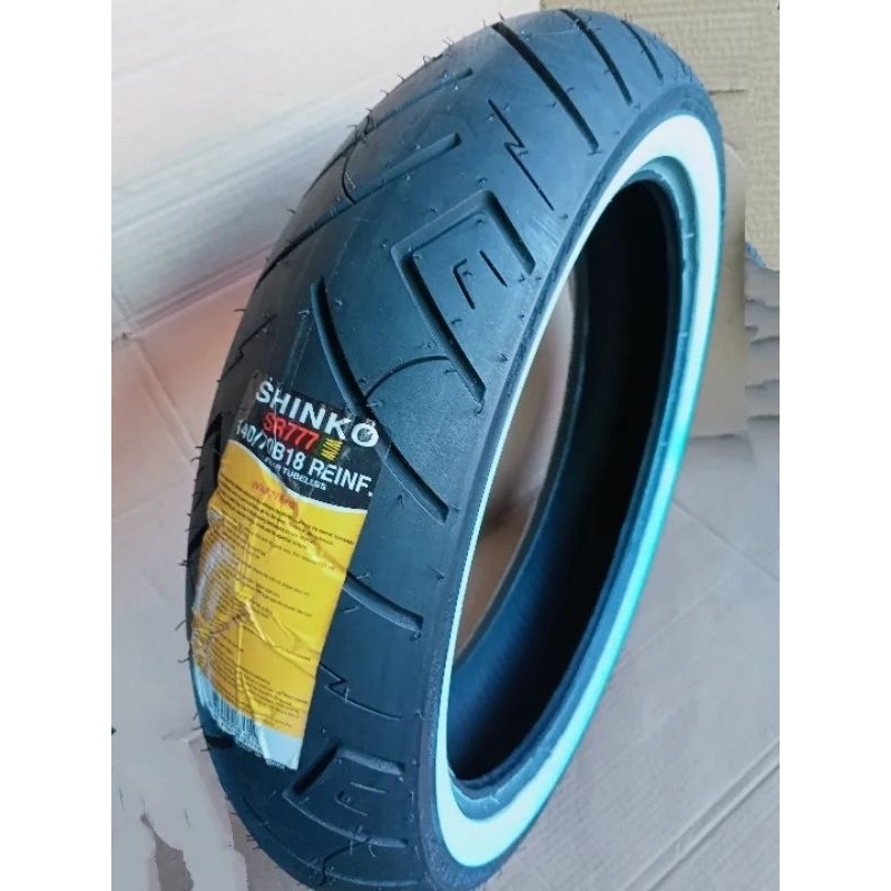 140/70B-18 SR777 White wall Tubeless Shinko made in Korea | Shopee ...
