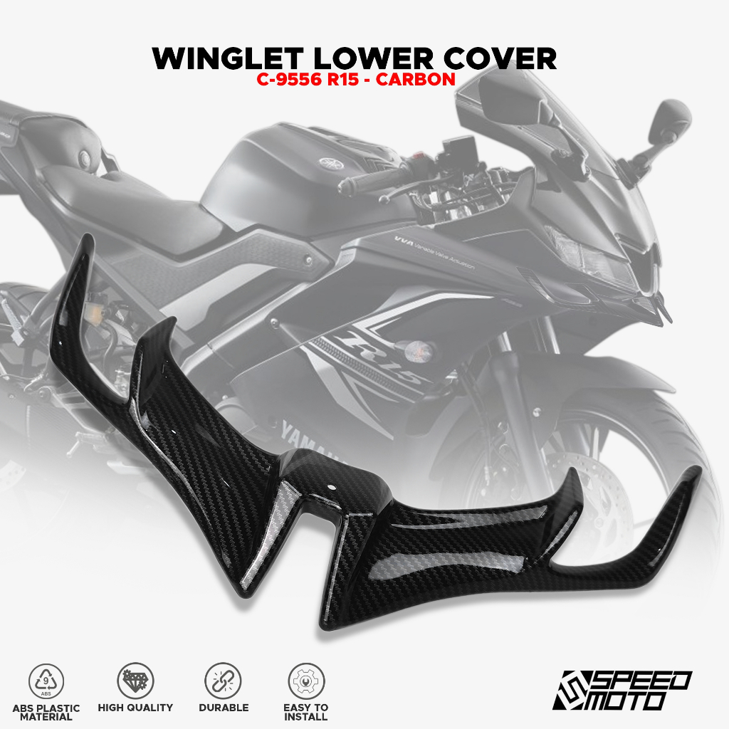 YAMAHA YZF R15 V3 FRONT FAIRING AERODYNAMIC WINGLET LOWER PROTECTOR ...