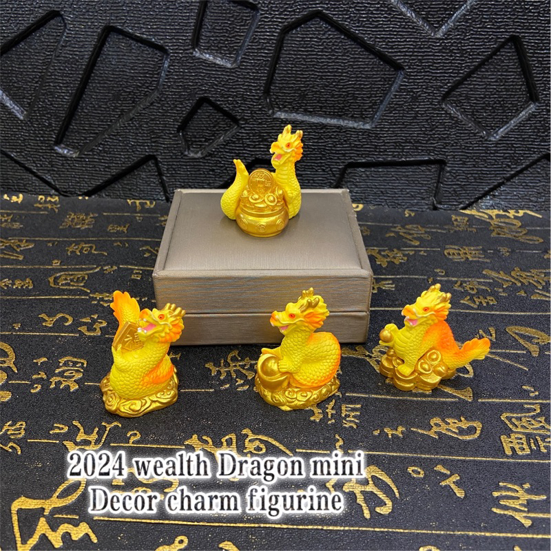 2024 wealth Dragon mini decor charm figurine | Shopee Philippines