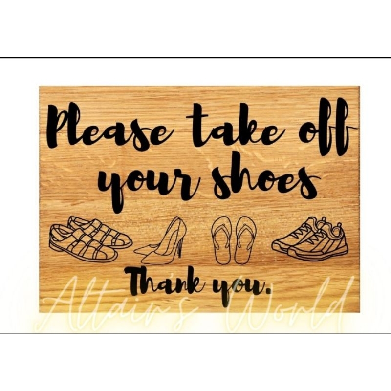 No Shoes Slippers and Footwears Allowed Inside Door Signs or Signages ...
