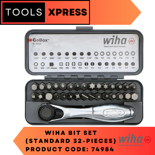 Wiha Gobox standard bit set with mini ratchet | Shopee Philippines
