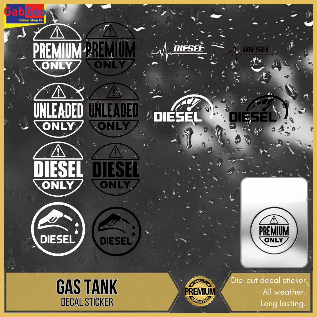 Gast Tank Decal Sticker Diesel Sticker Premium Sticker Unleaded Sticker ...