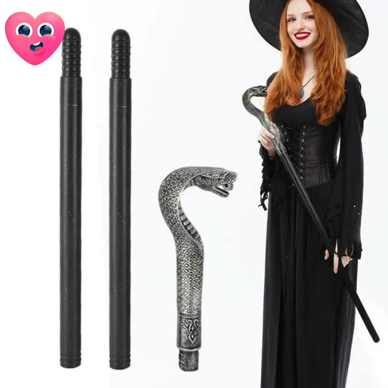 Snake Head Scepter Toy Skull Head Pharaoh King's Magical Wands Cosplay ...