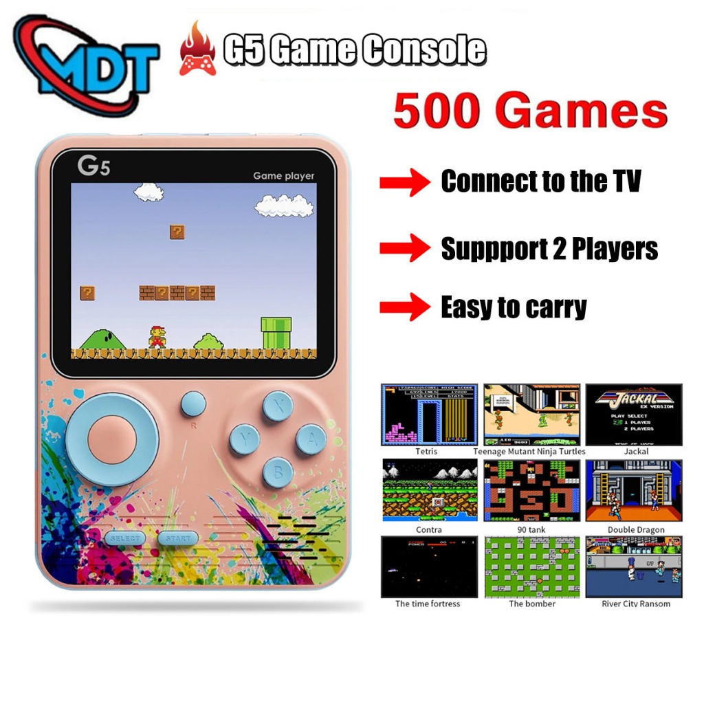 G5 Game Console 500 Games Screen Mini Retro Video Gaming Console ...