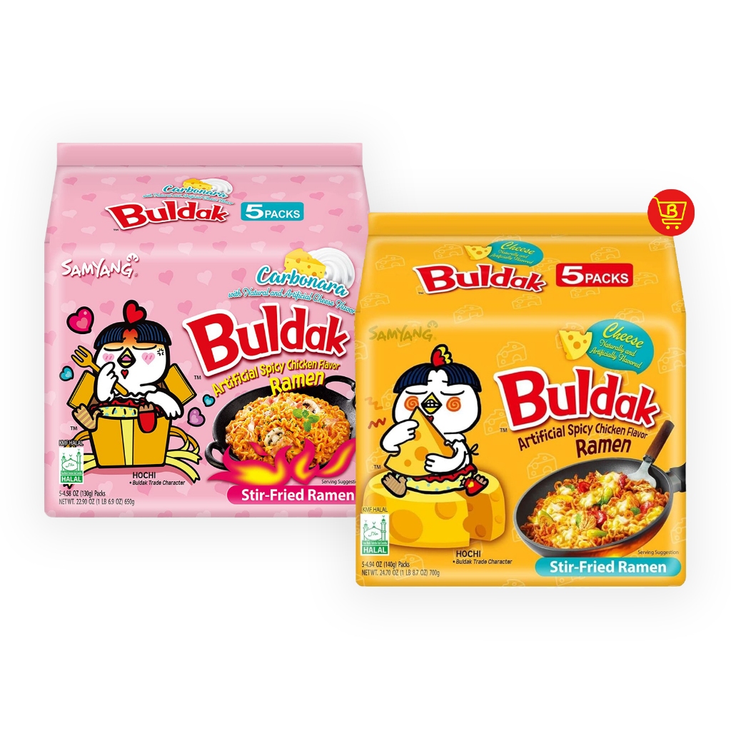 Samyang Buldak, 5 packs (Cheese / Carbonara) | Shopee Philippines