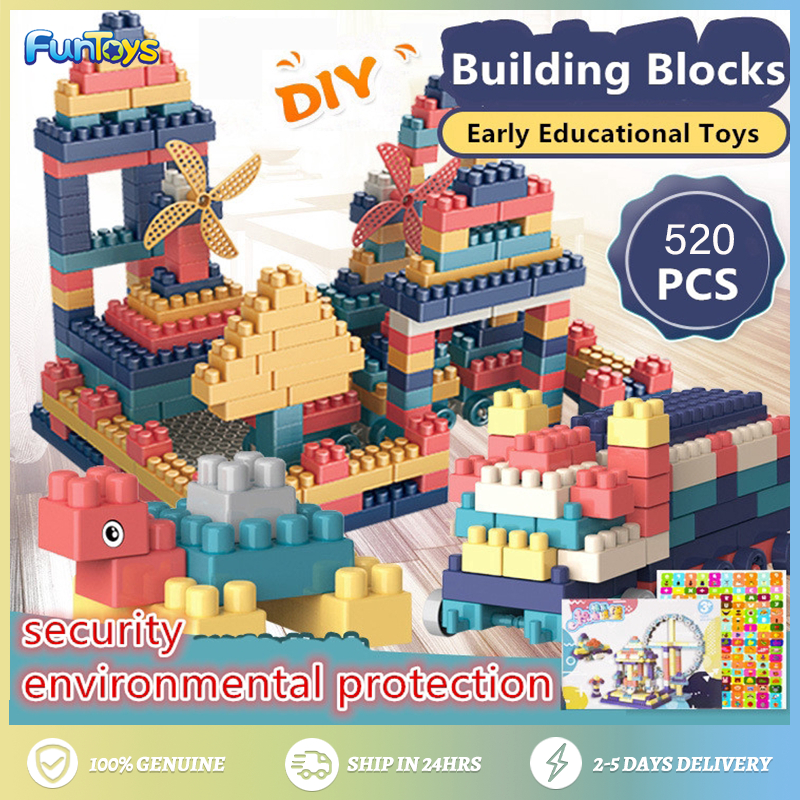 FunToy 520/260/100Pcs Kids Building Block Toy DIY Intellectual Early ...