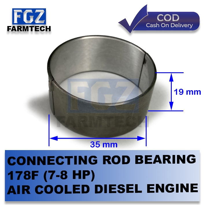 CONNECTING ROD BEARING 178F 7-8 HP 35 mm x 19 mm AIR COOLED DIESEL ...