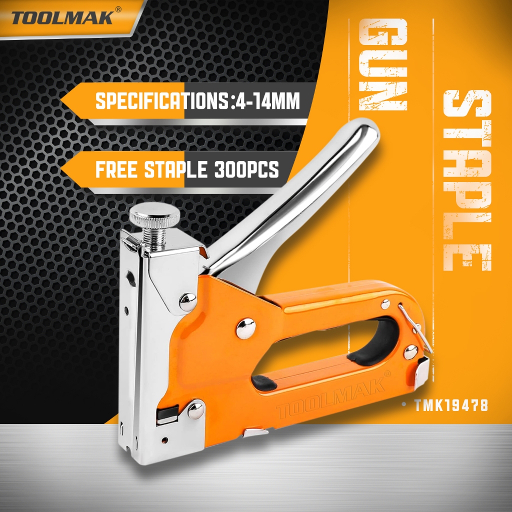 TOOLMAK Staple Gun (TMK19478) WITH 300pcs Staples BALA | Shopee Philippines