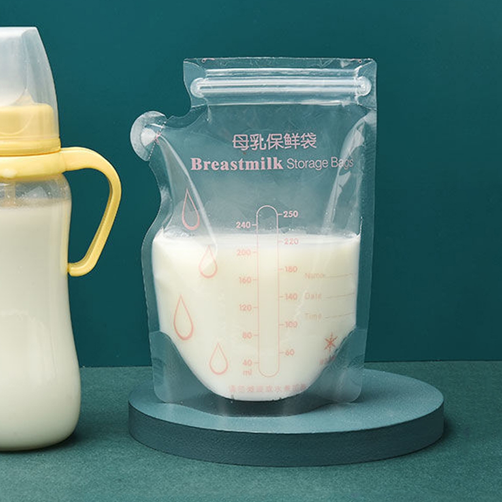 250ml Breast Milk Pouch Tight Zip Seal Plastic Storage | Shopee Philippines