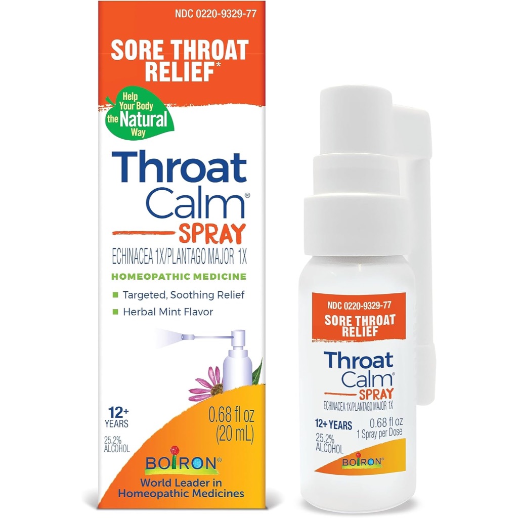 Boiron ThroatCalm Spray for Soothing Sore Throat Relief - .68 Fl Oz ...