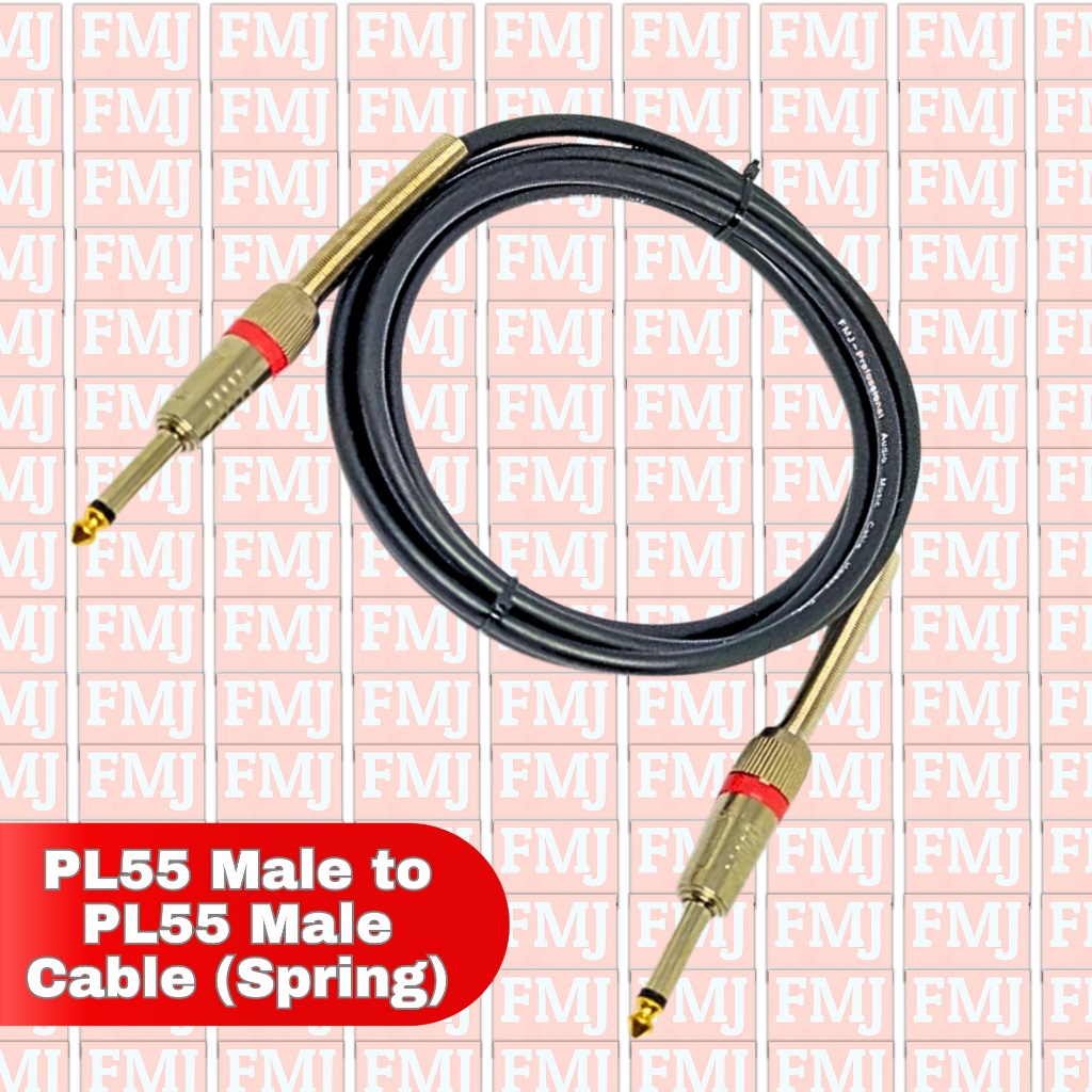 FMJ Guitar Cable Cord PL 55 to PL 55 Mono Cable Audio Mixer Cord Jack ...