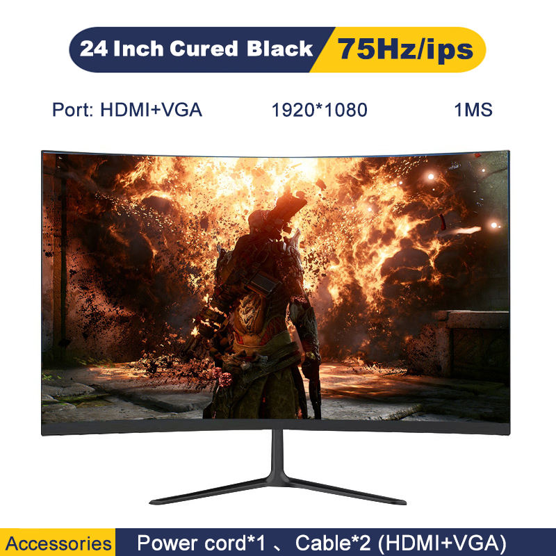 Expose Plus Gaming Monitor 24/27 inch curved 75Hz/165Hz desktop ips ...