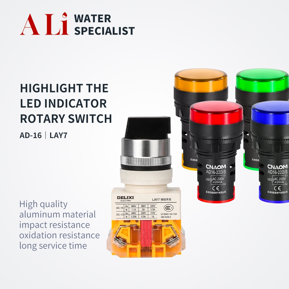 Hydropure 22mm Selector Selector Switch /Pilot light lamp 22 mm LED ...