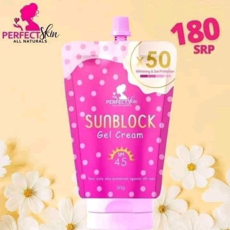 Perfect Skin Sunblock Gel Cream 50g | Shopee Philippines
