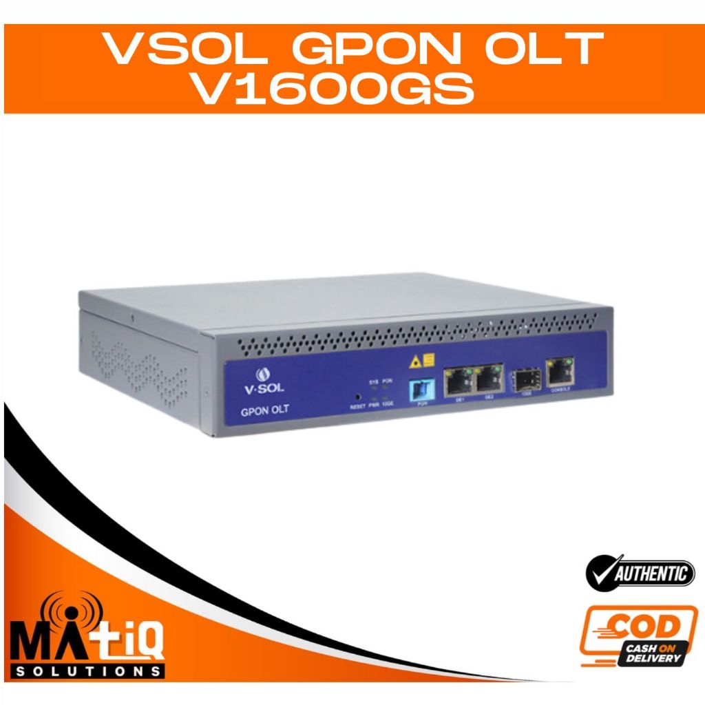 VSOL OLT V1600GS 1PON GPON with built-in C+++ 8dbm Module | Shopee ...