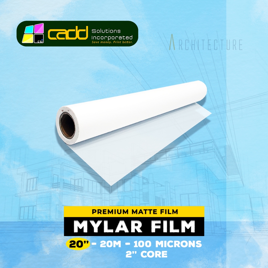 Mylar film paper SIZE • 20 inches x 20 meters 100 & 75 microns ...