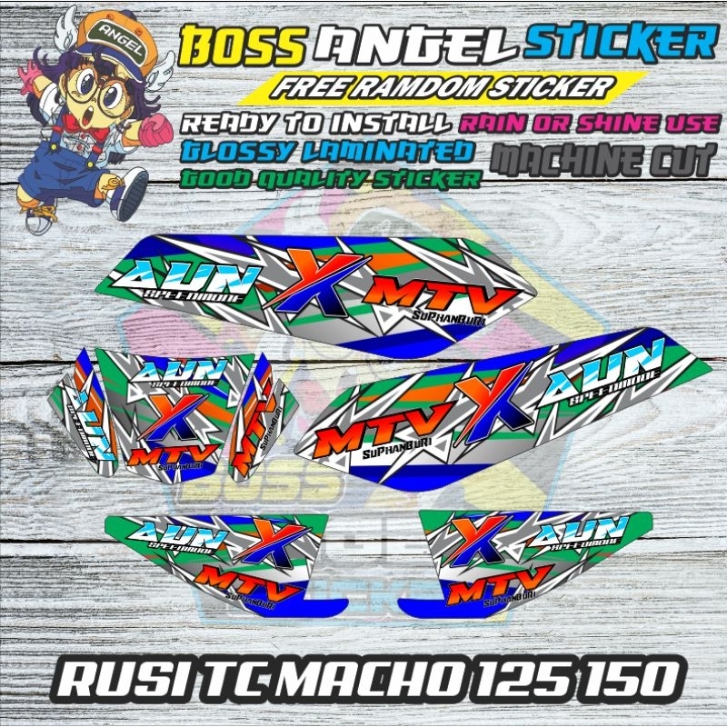 Rusi Tc Macho 125 150 MTV X AUN Decals | Shopee Philippines