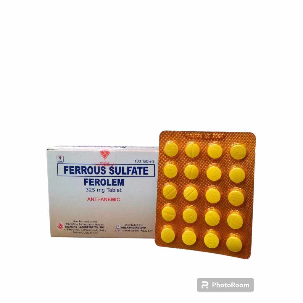 Ferrous Sulfate (Ferolem) 325mg 10pcs/tablet | Shopee Philippines