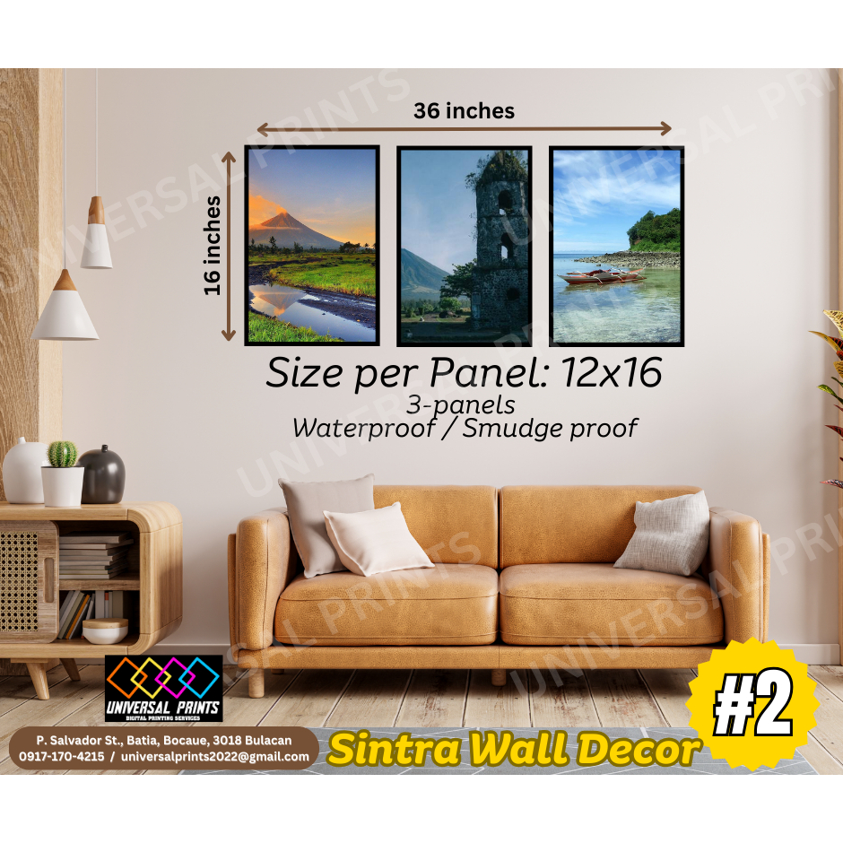 3 pcs Random Collage Sintra Wall Decor (16x36 inches) | Shopee Philippines