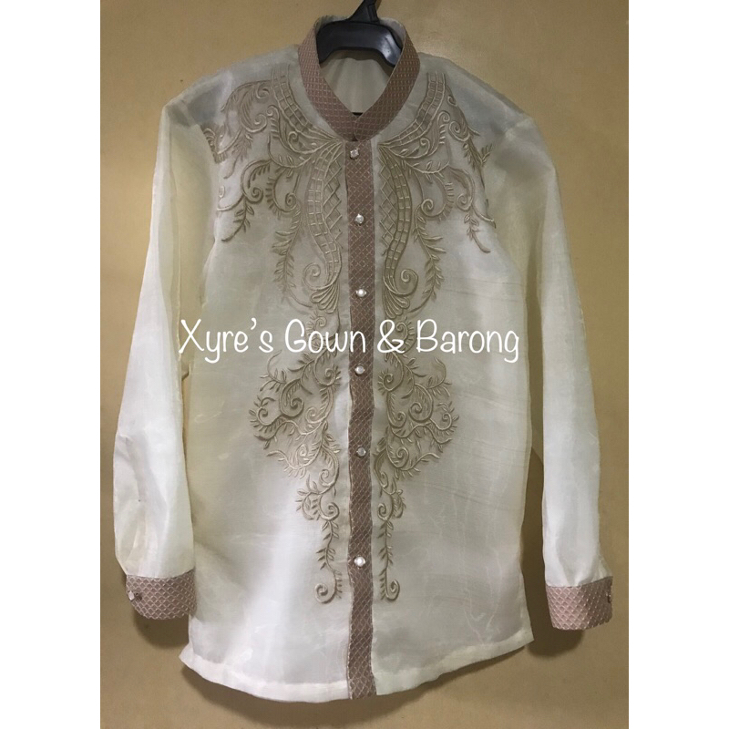 Premium Burda Barong Tagalog with Lining/ Piña Organza/ Not Shiny ...