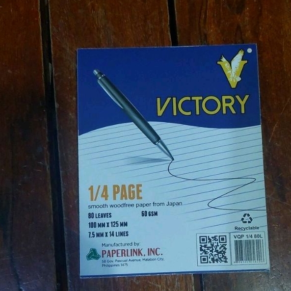 Victory pad paper, 1/4 size, 1/2 crosswise, 1/2 Lengthwise ...