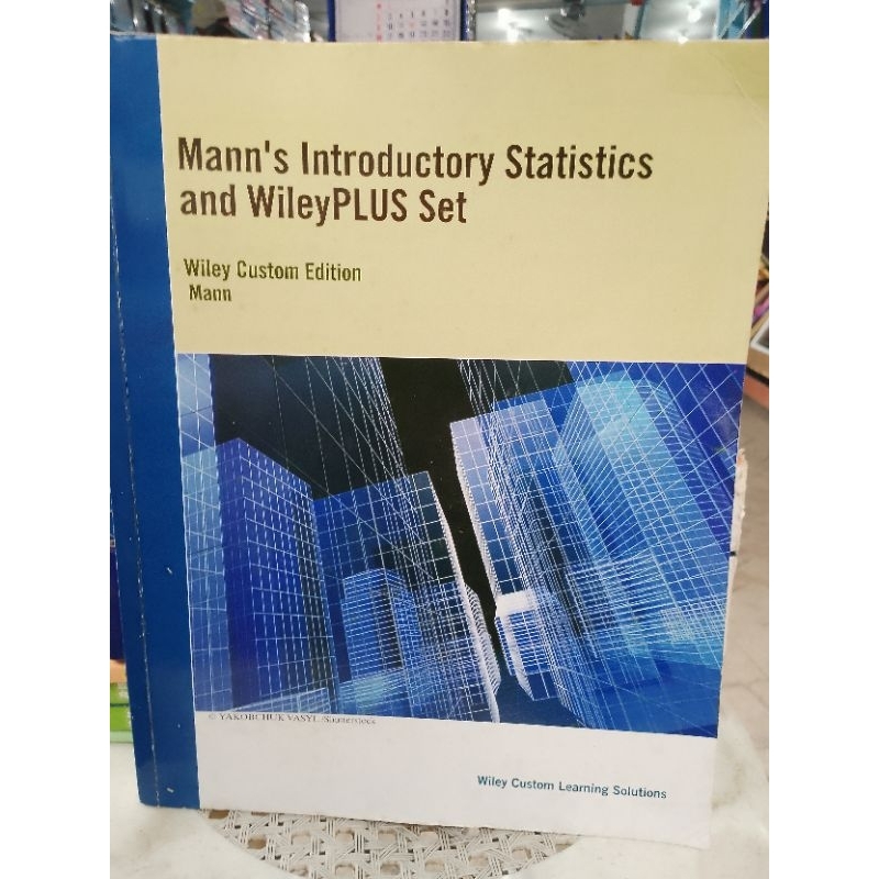 Mann's Introductory Statistics and Wiley PLUS Set (good as new | Shopee ...