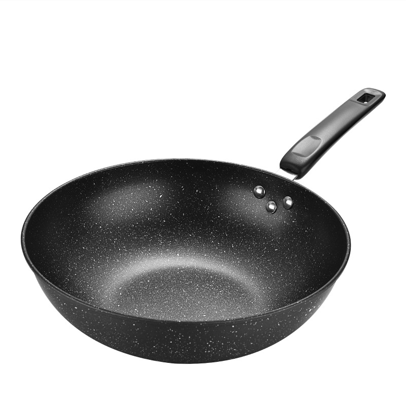 Hoba 32CM Non-stick wok pan high-quality medical stone Wok pan 3 layers ...