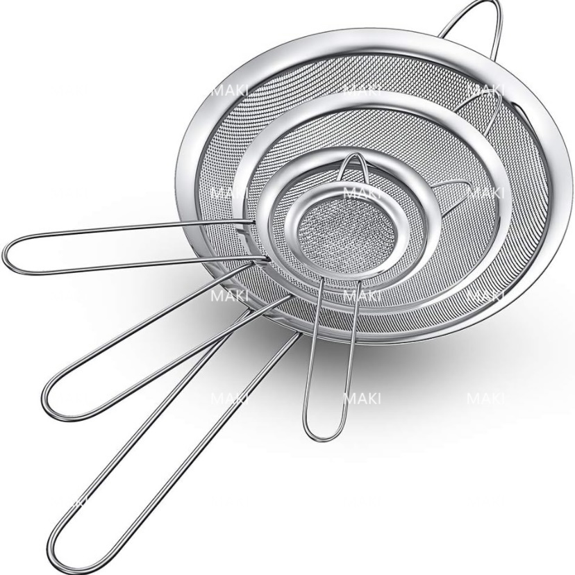 3pcs set stainless steel multi purpose food strainer,colander,flour ...