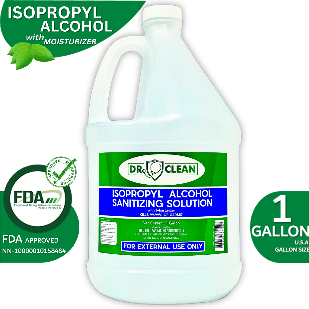 Dr. Clean Isopropyl Alcohol with Moisturizer - Dr.Clean GALLON | Shopee ...