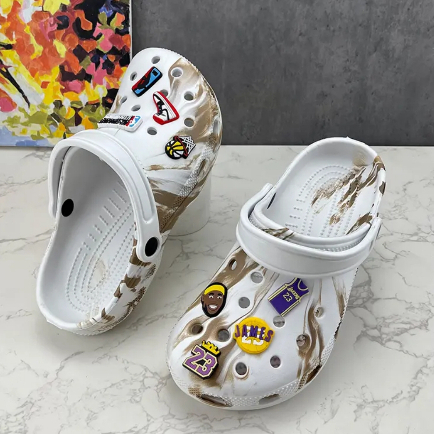 New Tie Dye Combination Summer Rubber Clog Flat Slipper's For Men and ...