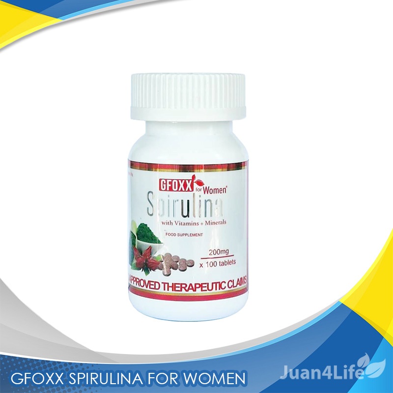 GFOXX Spirulina for Women 100 Tablets Relieves Menstrual Pain | Shopee ...