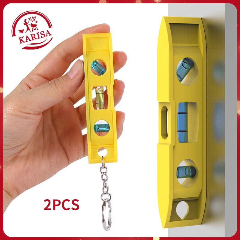2Pcs Bubble Level with Keychain Magnetic Torpedo Level Mini 3 Bubble ...
