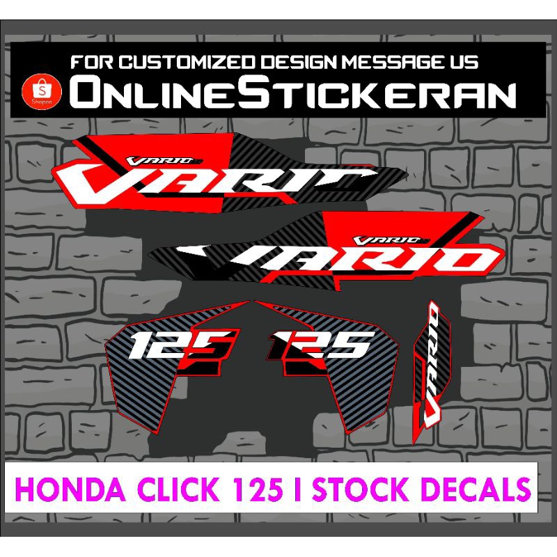 Honda Click 125i(Vario) decals | Shopee Philippines