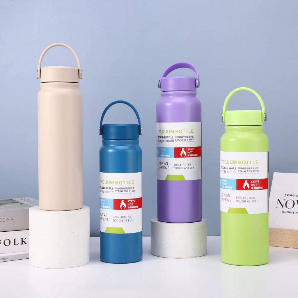 800ML ENJOY Stainless Steel Vaccum Thumbler Flask with Handle Mug ...