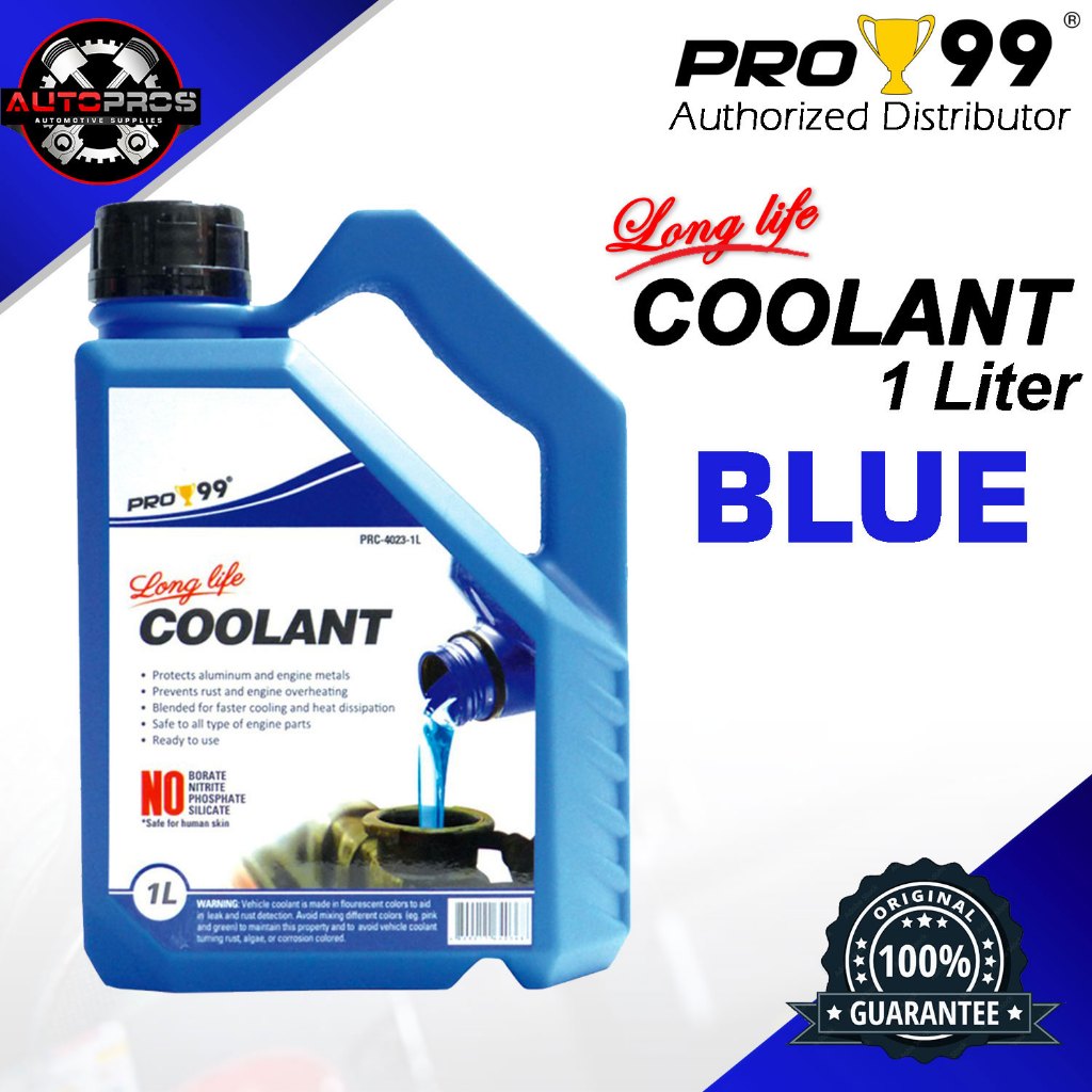 PRO 99 Long Life Radiator Coolant Blue 1 Liter READY TO USE | Shopee Philippines