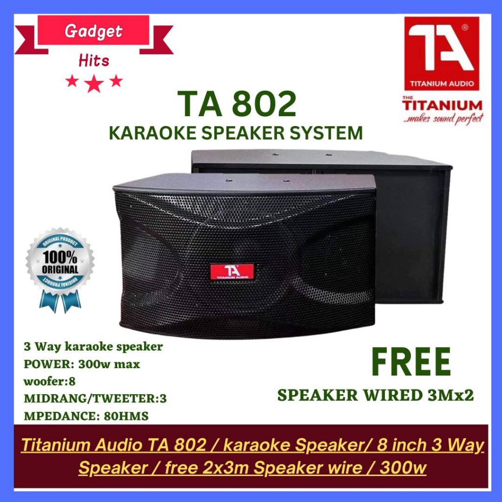 Titanium Audio TA 802 karaoke Speaker System / 300w / 8 inch / 3 Way ...