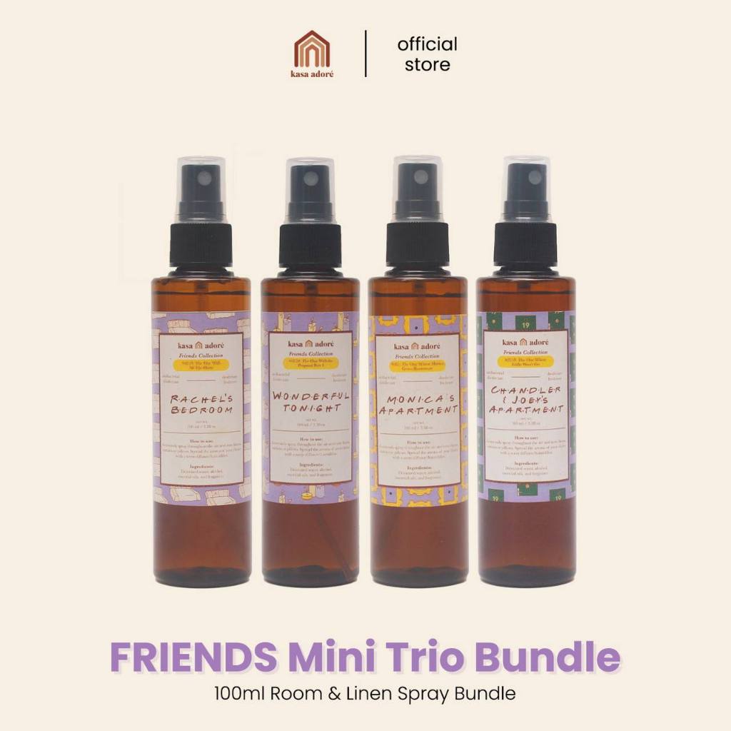 Kasa Adore | FRIENDS COLLECTION | Mini Trio | Room and Linen Spray ...