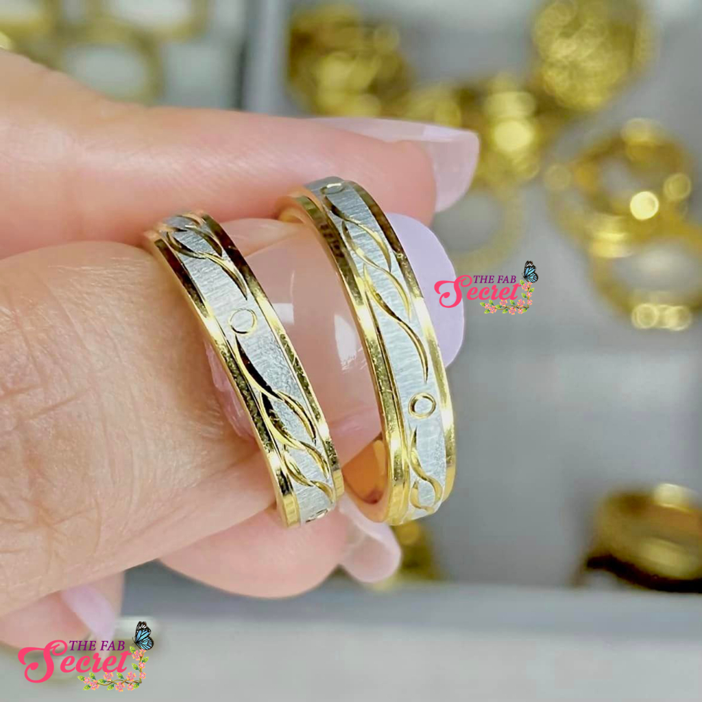 TFS73 2pcs Wedding Ring Couple Ring High Quality Stainless Steel Non ...