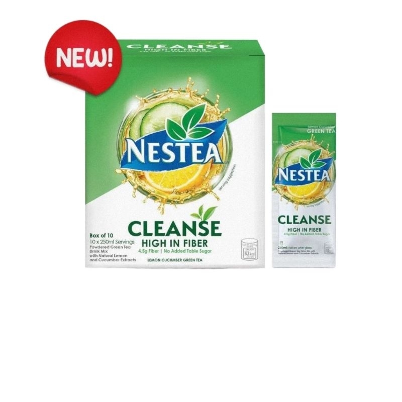 NESTEA CLEANSE HIGH IN FIBER Powdered Green Tea with Fiber 250ml - Pack ...