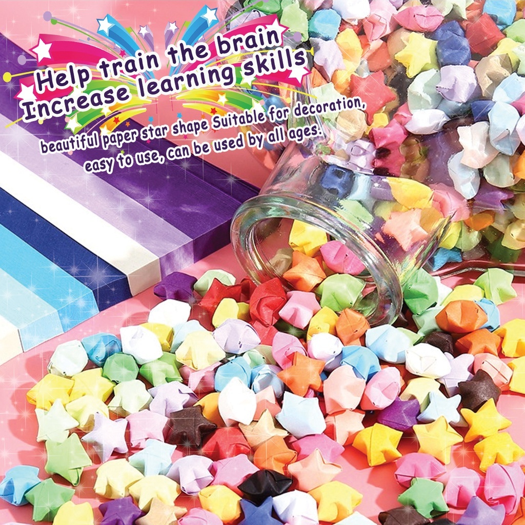 540/380 Sheets Star Folding Origami Paper Strips Stars Paper DIY Stars ...