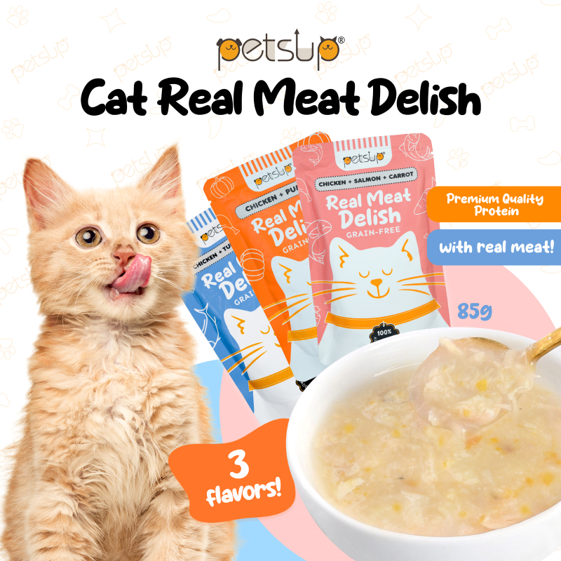 Petsup Cat Wet Food Real Meat Delish 85g Chicken Salmon Tuna Carrot ...
