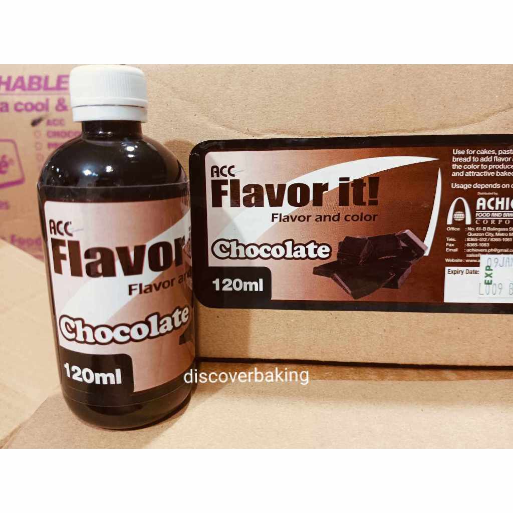 Acc Flavor-it CHOCOLATE , STRAWBERRY, UBE FLAVOR AND COLOR 120ML FOOD ...