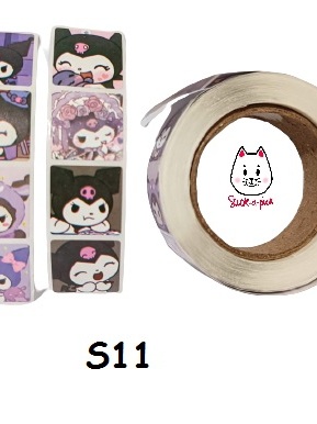 500PCS IN 1 ROLL PACHA DOG AND FRIENDS CARTOON STICKER LABEL DESIGN ...