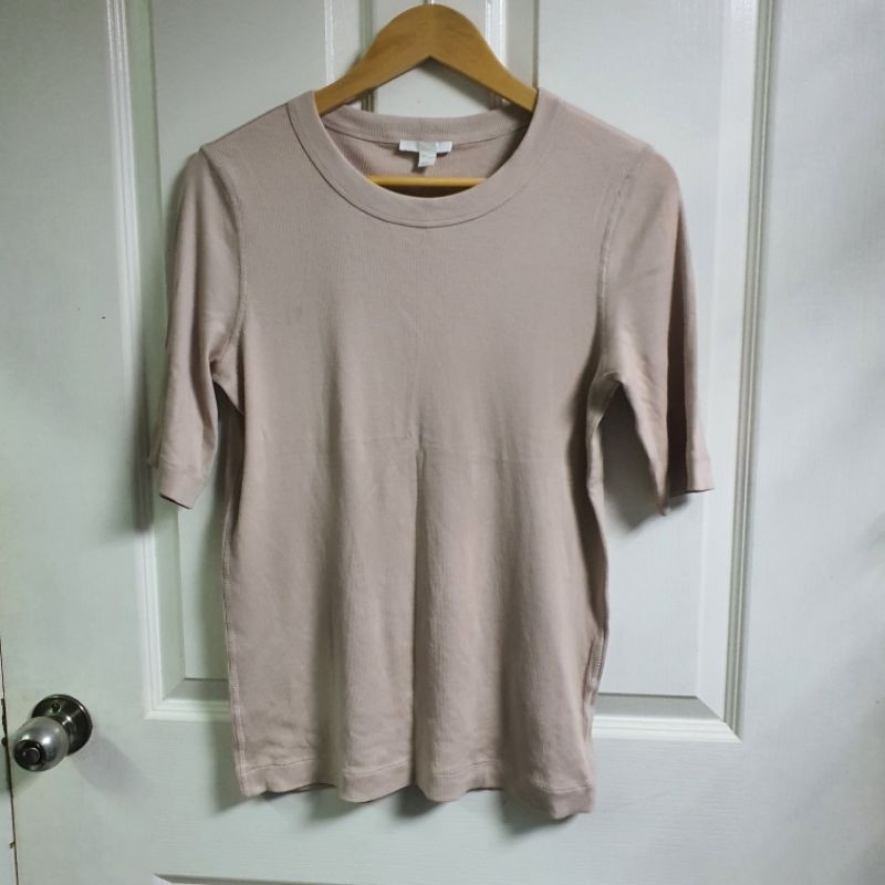 COS Ribbed 3/4 Sleeved Top | Runs Big | Shopee Philippines