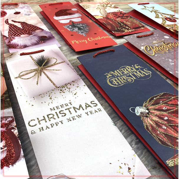 Qjoq.ph | 1pc Christmas Random Wine Paper Bag giveaways paper bag ...
